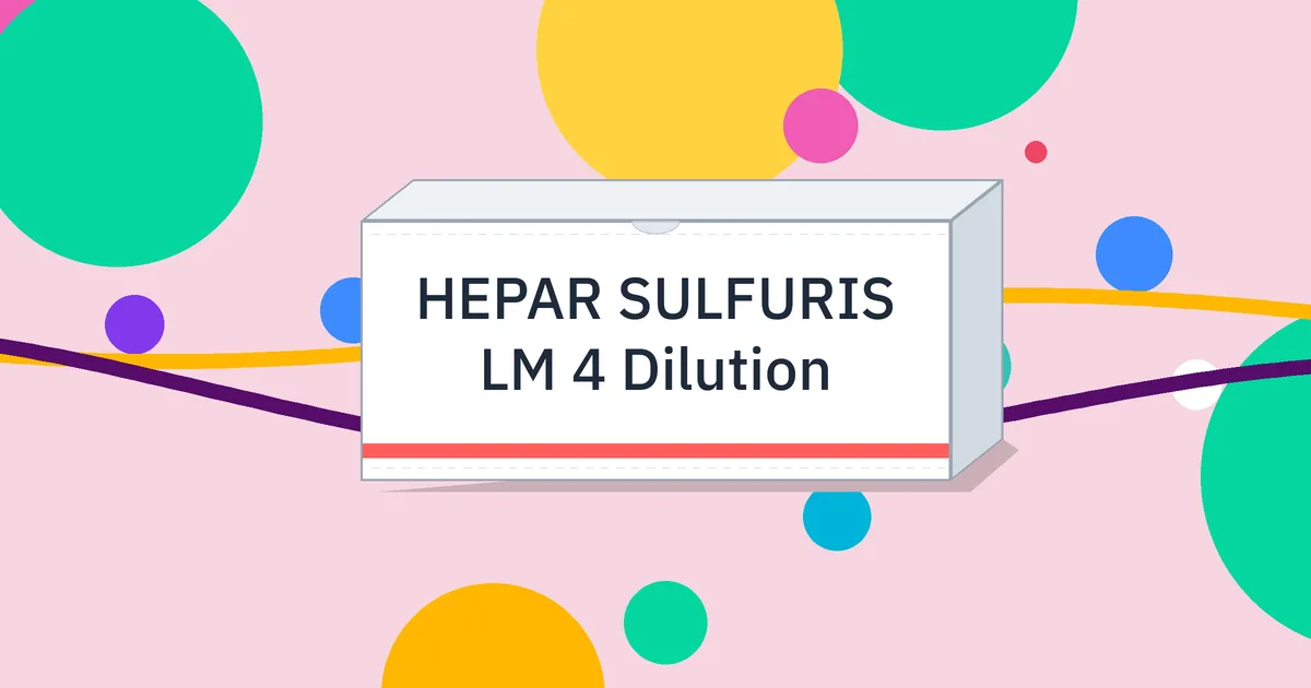 Symbolbild: Packung mit der Aufschrift HEPAR SULFURIS LM 4 Dilution (PZN 12887356) – Verfügbarkeit und Bezug in Apotheken in Frankfurt am Main