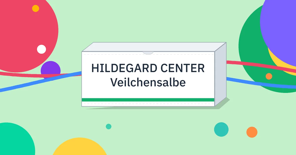 Symbolbild: Packung mit der Aufschrift HILDEGARD CENTER Veilchensalbe (PZN 12489822) – Verfügbarkeit und Bezug in Apotheken in Frankfurt am Main