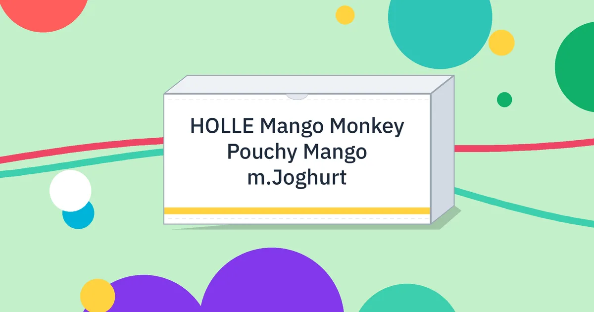 Symbolbild: Packung mit der Aufschrift HOLLE Mango Monkey Pouchy Mango m.Joghurt (PZN 17442943) – Verfügbarkeit und Bezug in Apotheken in Frankfurt am Main
