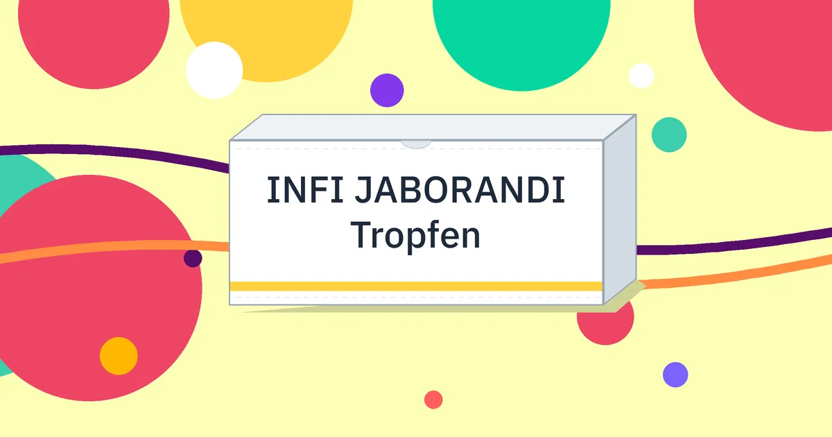 Symbolbild: Packung mit der Aufschrift INFI JABORANDI Tropfen (PZN 06870110) – Verfügbarkeit und Bezug in Apotheken in Frankfurt am Main
