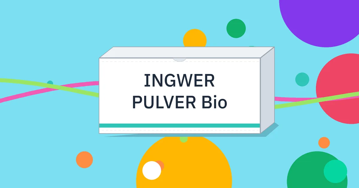Symbolbild: Packung mit der Aufschrift INGWER PULVER Bio (PZN 18094898) – Verfügbarkeit und Bezug in Apotheken in Frankfurt am Main