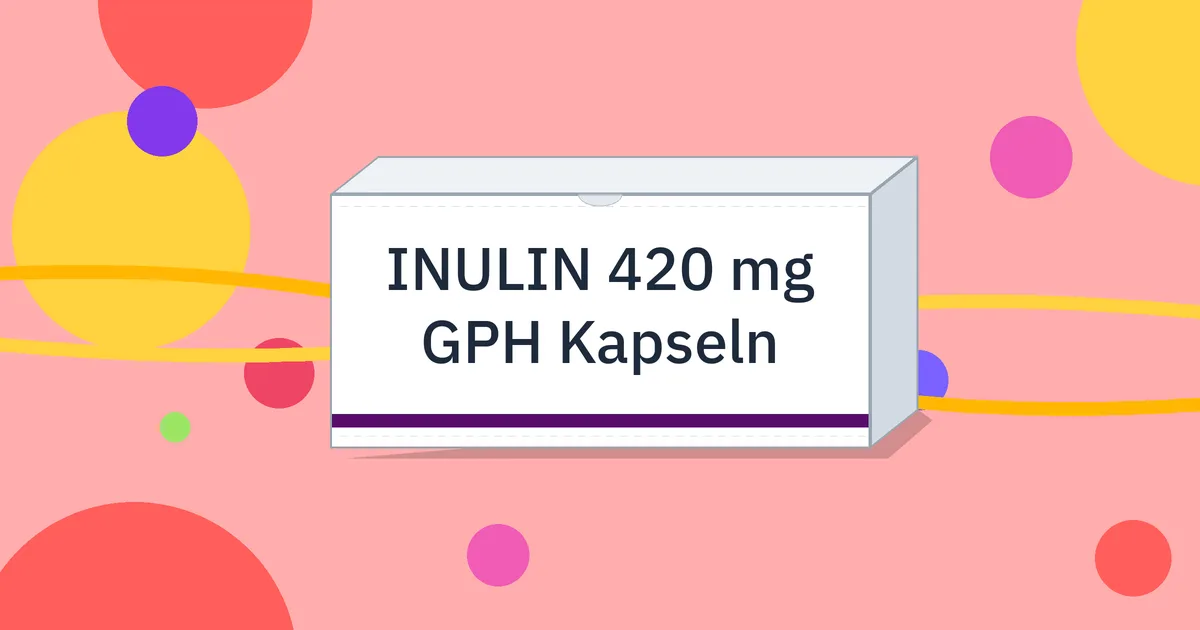 Symbolbild: Packung mit der Aufschrift INULIN 420 mg GPH Kapseln (PZN 07603492) – Verfügbarkeit und Bezug in Apotheken in Frankfurt am Main