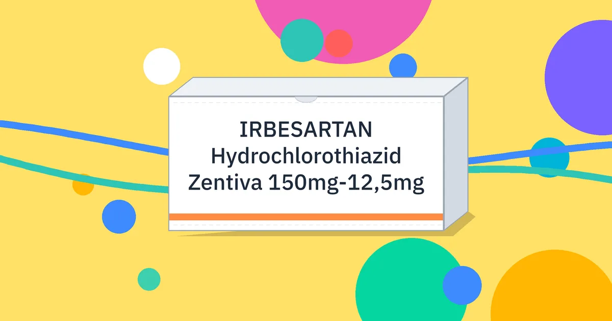 Symbolbild: Packung mit der Aufschrift IRBESARTAN Hydrochlorothiazid Zentiva 150mg-12,5mg (PZN 09752078) – Verfügbarkeit und Bezug in Apotheken in Frankfurt am Main