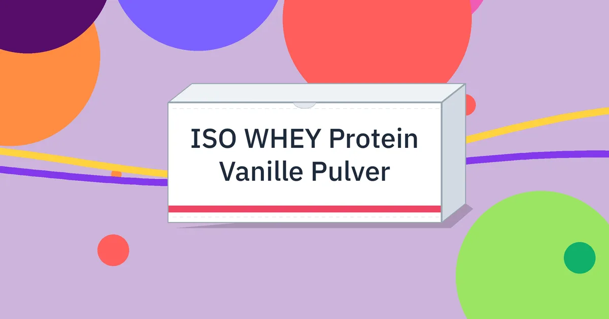 Symbolbild: Packung mit der Aufschrift ISO WHEY Protein Vanille Pulver (PZN 07302017) – Verfügbarkeit und Bezug in Apotheken in Frankfurt am Main
