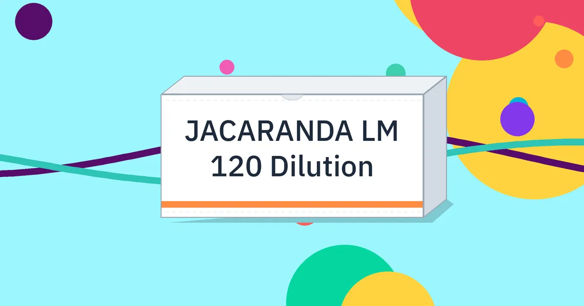 Symbolbild: Packung mit der Aufschrift JACARANDA LM 120 Dilution (PZN 13561711) – Verfügbarkeit und Bezug in Apotheken in Frankfurt am Main
