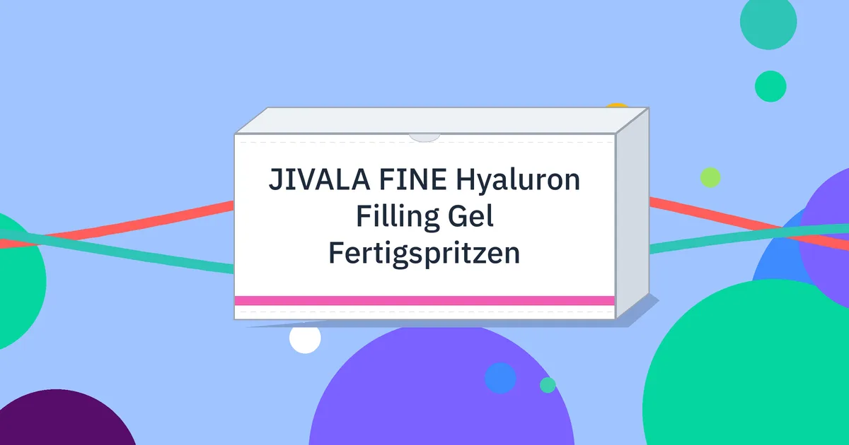 Symbolbild: Packung mit der Aufschrift JIVALA FINE Hyaluron Filling Gel Fertigspritzen (PZN 18889942) – Verfügbarkeit und Bezug in Apotheken in Frankfurt am Main