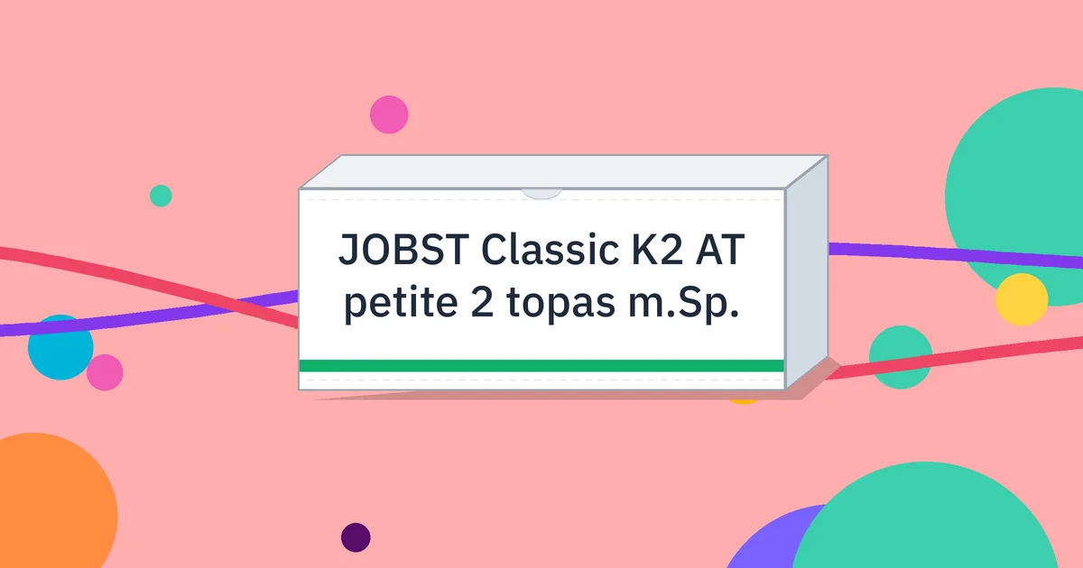 Symbolbild: Packung mit der Aufschrift JOBST Classic K2 AT petite 2 topas m.Sp. (PZN 13067916) – Verfügbarkeit und Bezug in Apotheken in Frankfurt am Main