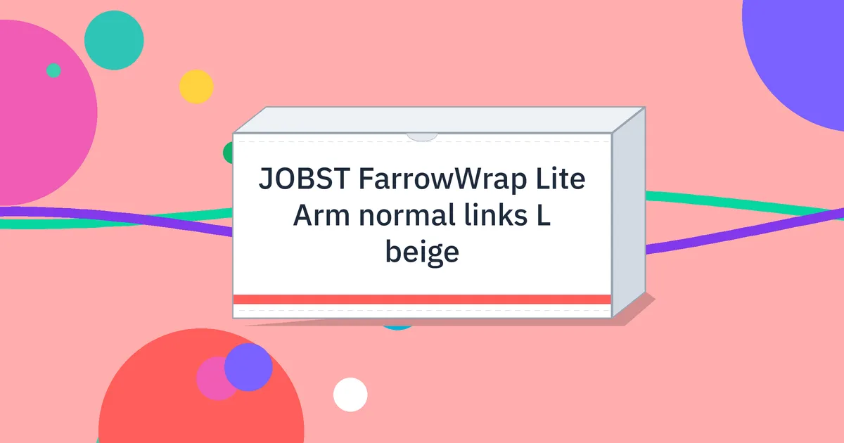 Symbolbild: Packung mit der Aufschrift JOBST FarrowWrap Lite Arm normal links L beige (PZN 13869975) – Verfügbarkeit und Bezug in Apotheken in Frankfurt am Main