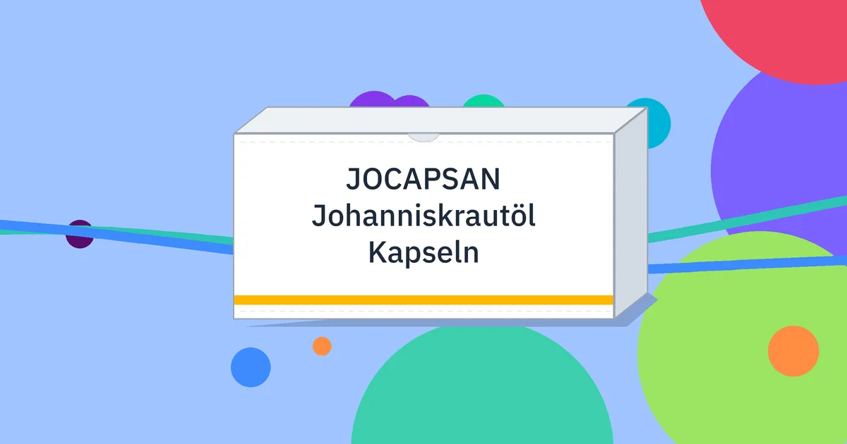 Symbolbild: Packung mit der Aufschrift JOCAPSAN Johanniskrautöl Kapseln (PZN 06789595) – Verfügbarkeit und Bezug in Apotheken in Frankfurt am Main
