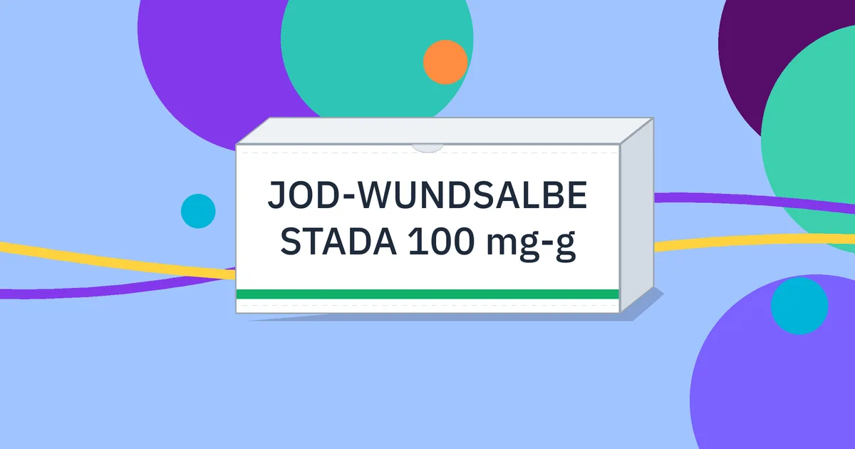 Symbolbild: Packung mit der Aufschrift JOD-WUNDSALBE STADA 100 mg-g (PZN 17483089) – Verfügbarkeit und Bezug in Apotheken in Frankfurt am Main