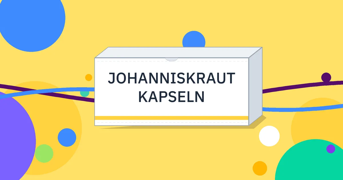 Symbolbild: Packung mit der Aufschrift JOHANNISKRAUT KAPSELN (PZN 07335494) – Verfügbarkeit und Bezug in Apotheken in Frankfurt am Main