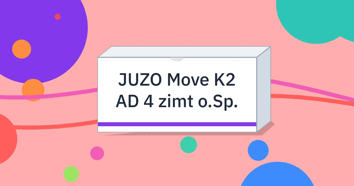 Symbolbild: Packung mit der Aufschrift JUZO Move K2 AD 4 zimt o.Sp. (PZN 18507834) – Verfügbarkeit und Bezug in Apotheken in Frankfurt am Main