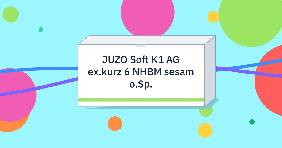 Symbolbild: Packung mit der Aufschrift JUZO Soft K1 AG ex.kurz 6 NHBM sesam o.Sp. (PZN 14997014) – Verfügbarkeit und Bezug in Apotheken in Frankfurt am Main