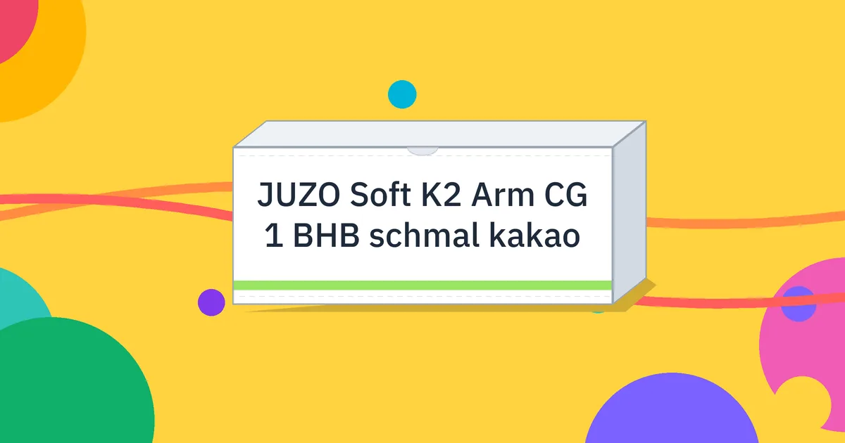 Symbolbild: Packung mit der Aufschrift JUZO Soft K2 Arm CG 1 BHB schmal kakao (PZN 15511752) – Verfügbarkeit und Bezug in Apotheken in Frankfurt am Main