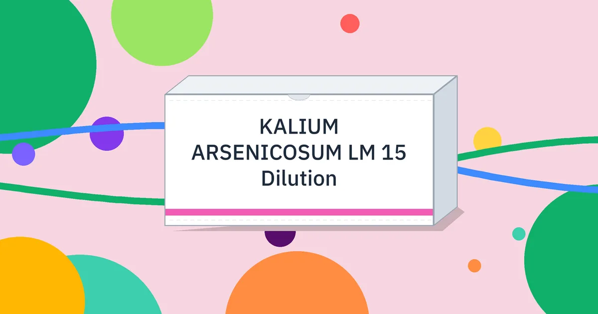 Symbolbild: Packung mit der Aufschrift KALIUM ARSENICOSUM LM 15 Dilution (PZN 12917040) – Verfügbarkeit und Bezug in Apotheken in Frankfurt am Main