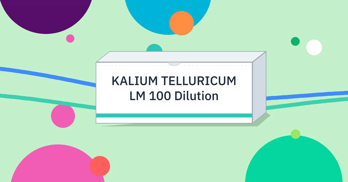Symbolbild: Packung mit der Aufschrift KALIUM TELLURICUM LM 100 Dilution (PZN 12927512) – Verfügbarkeit und Bezug in Apotheken in Frankfurt am Main