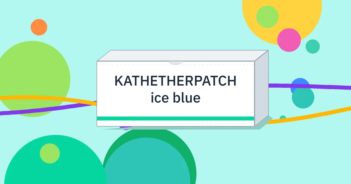 Symbolbild: Packung mit der Aufschrift KATHETHERPATCH ice blue (PZN 19867204) – Verfügbarkeit und Bezug in Apotheken in Frankfurt am Main