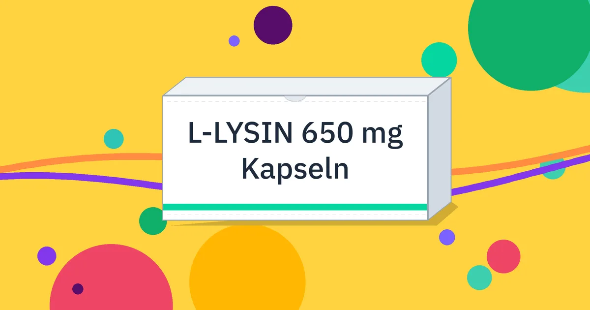 Symbolbild: Packung mit der Aufschrift L-LYSIN 650 mg Kapseln (PZN 15737516) – Verfügbarkeit und Bezug in Apotheken in Frankfurt am Main