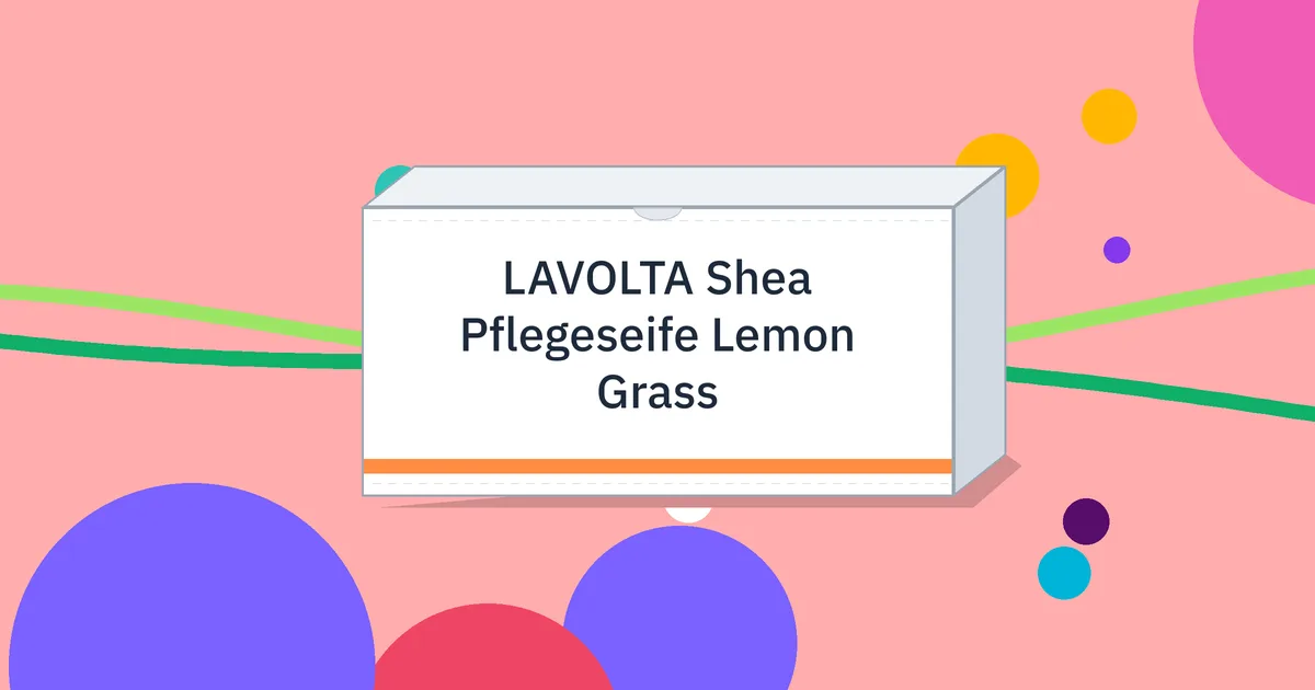 Symbolbild: Packung mit der Aufschrift LAVOLTA Shea Pflegeseife Lemon Grass (PZN 06607192) – Verfügbarkeit und Bezug in Apotheken in Frankfurt am Main