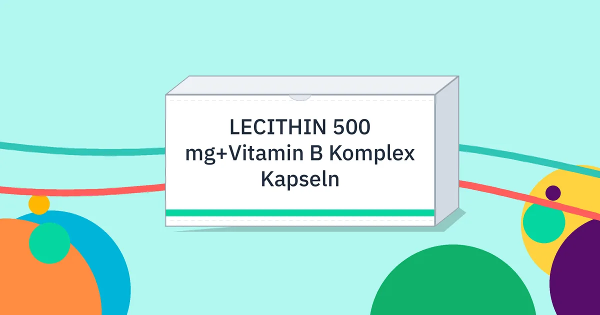 Symbolbild: Packung mit der Aufschrift LECITHIN 500 mg+Vitamin B Komplex Kapseln (PZN 11668445) – Verfügbarkeit und Bezug in Apotheken in Frankfurt am Main