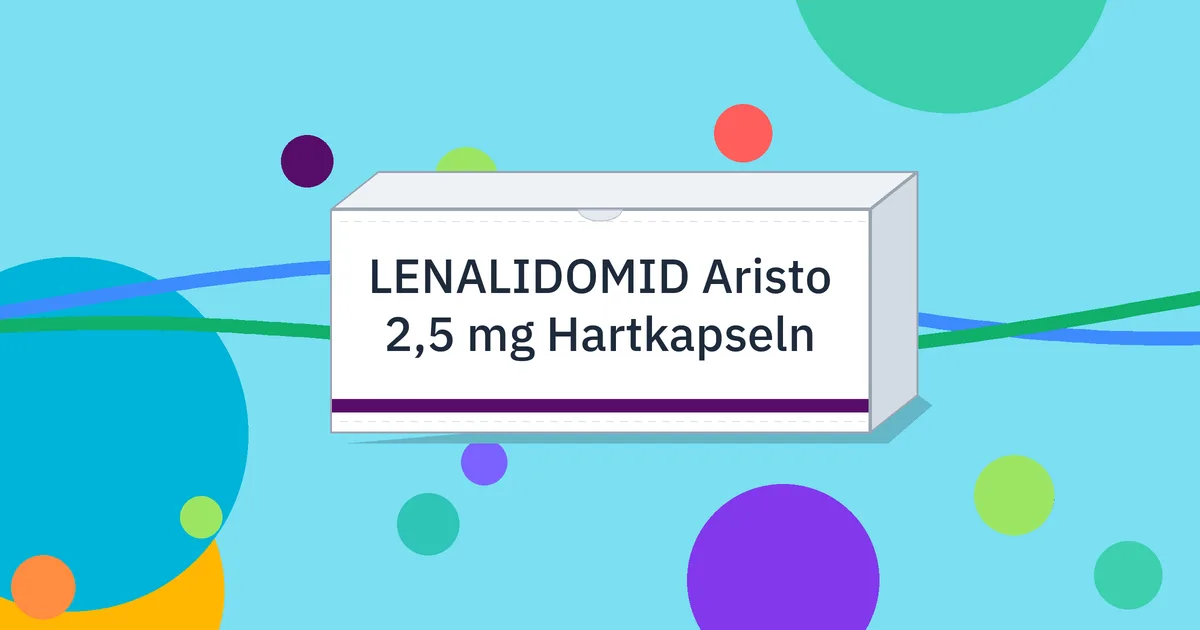 Symbolbild: Packung mit der Aufschrift LENALIDOMID Aristo 2,5 mg Hartkapseln (PZN 18260457) – Verfügbarkeit und Bezug in Apotheken in Frankfurt am Main