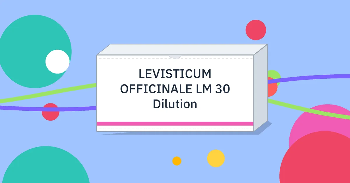 Symbolbild: Packung mit der Aufschrift LEVISTICUM OFFICINALE LM 30 Dilution (PZN 13528470) – Verfügbarkeit und Bezug in Apotheken in Frankfurt am Main
