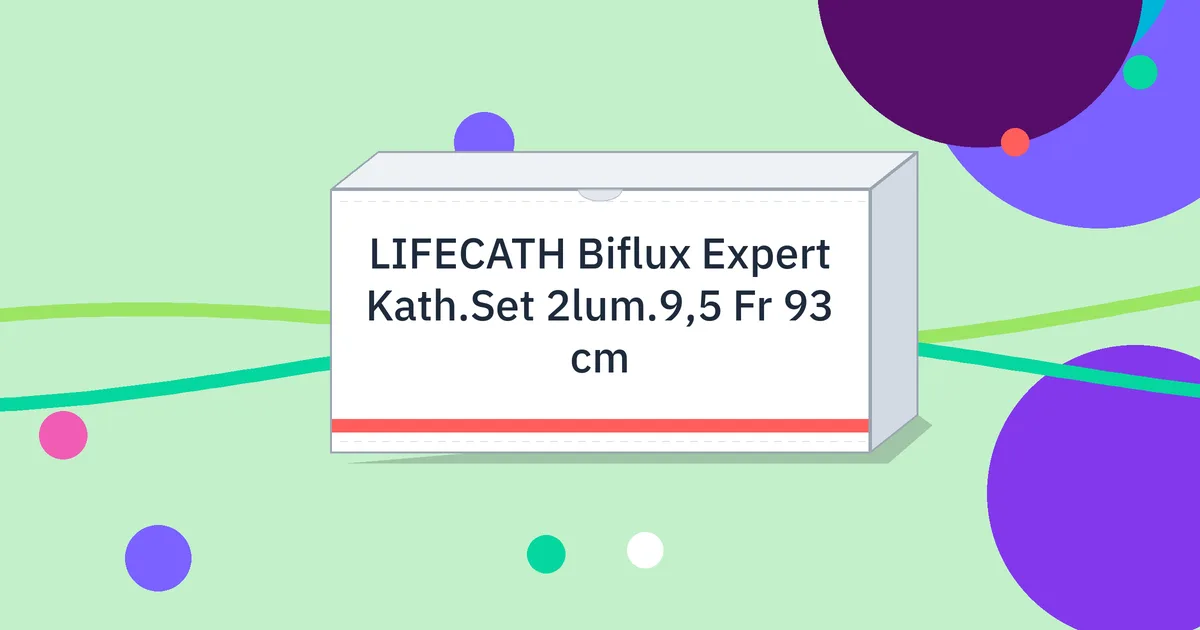 Symbolbild: Packung mit der Aufschrift LIFECATH Biflux Expert Kath.Set 2lum.9,5 Fr 93 cm (PZN 16506061) – Verfügbarkeit und Bezug in Apotheken in Frankfurt am Main