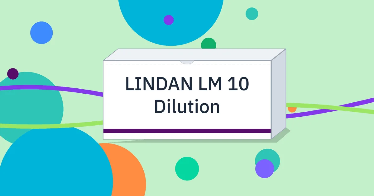 Symbolbild: Packung mit der Aufschrift LINDAN LM 10 Dilution (PZN 13529601) – Verfügbarkeit und Bezug in Apotheken in Frankfurt am Main