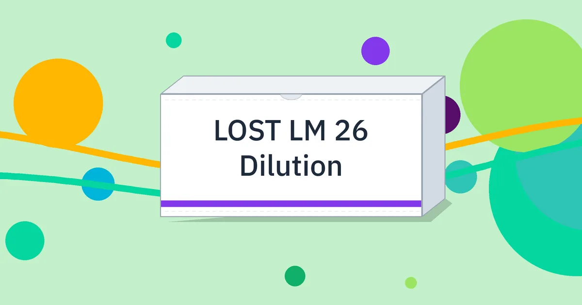 Symbolbild: Packung mit der Aufschrift LOST LM 26 Dilution (PZN 13536357) – Verfügbarkeit und Bezug in Apotheken in Frankfurt am Main