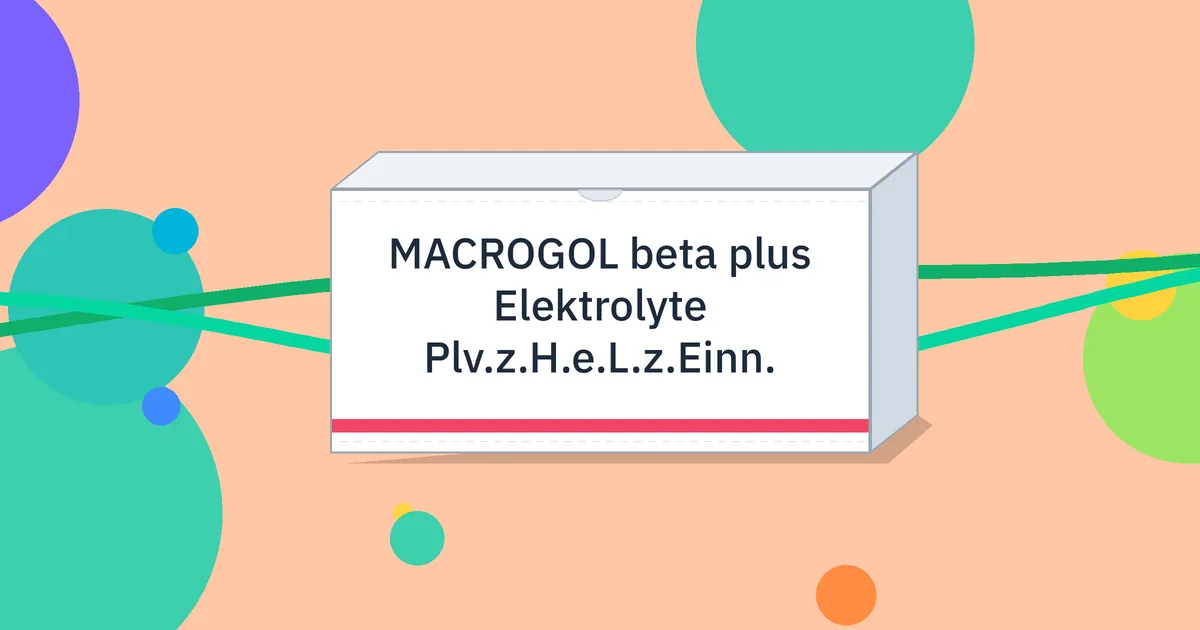Symbolbild: Packung mit der Aufschrift MACROGOL beta plus Elektrolyte Plv.z.H.e.L.z.Einn. (PZN 15391532) – Verfügbarkeit und Bezug in Apotheken in Frankfurt am Main