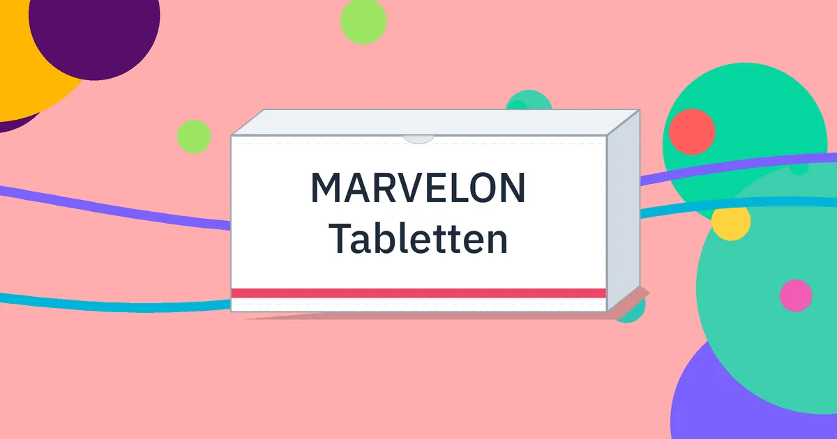 Symbolbild: Packung mit der Aufschrift MARVELON Tabletten (PZN 03099973) – Verfügbarkeit und Bezug in Apotheken in Frankfurt am Main