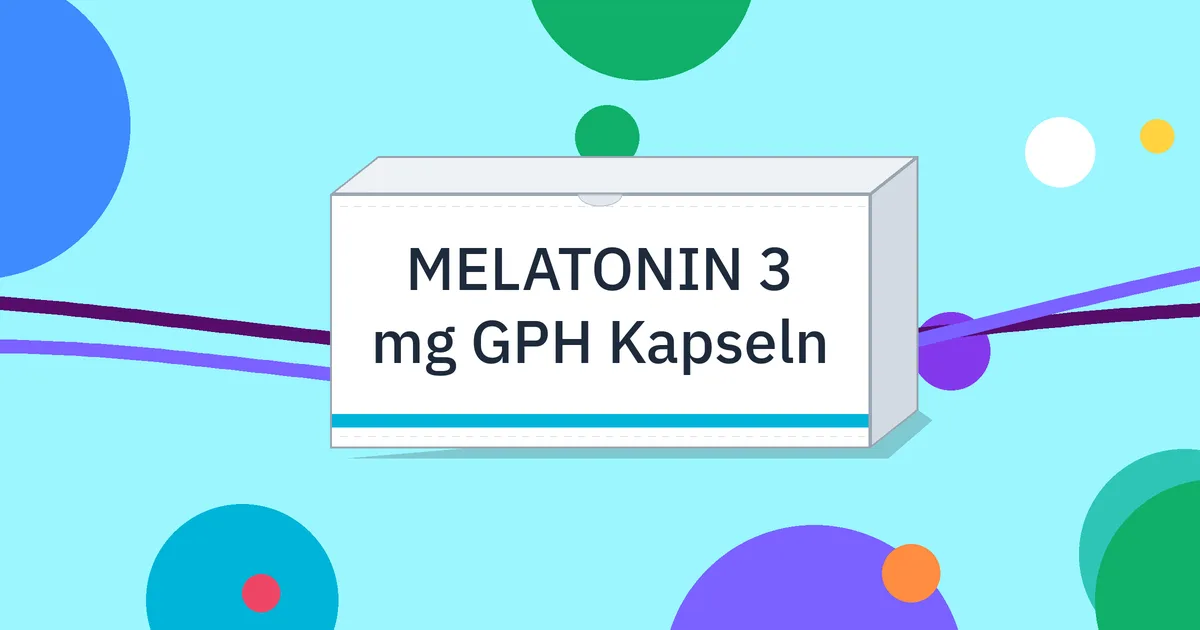 Symbolbild: Packung mit der Aufschrift MELATONIN 3 mg GPH Kapseln (PZN 08450228) – Verfügbarkeit und Bezug in Apotheken in Frankfurt am Main