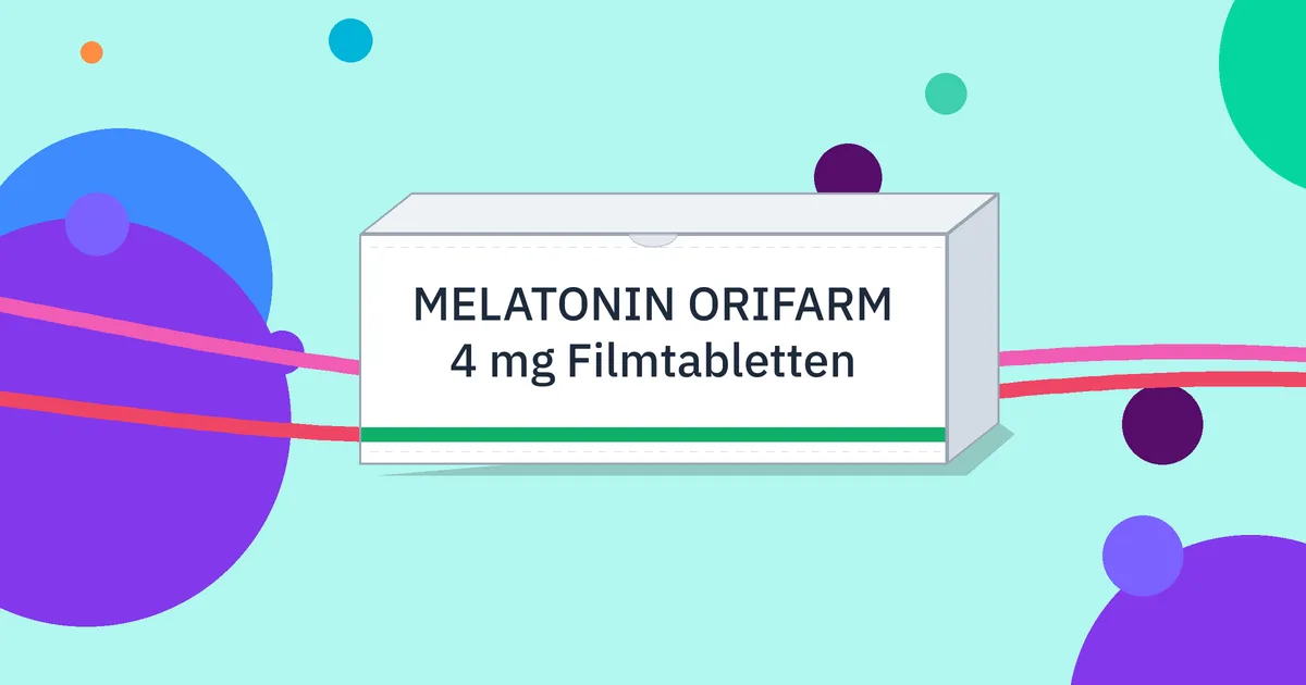 Symbolbild: Packung mit der Aufschrift MELATONIN ORIFARM 4 mg Filmtabletten (PZN 19687229) – Verfügbarkeit und Bezug in Apotheken in Frankfurt am Main