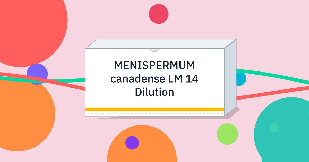 Symbolbild: Packung mit der Aufschrift MENISPERMUM canadense LM 14 Dilution (PZN 13603332) – Verfügbarkeit und Bezug in Apotheken in Frankfurt am Main
