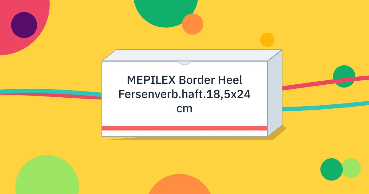 Symbolbild: Packung mit der Aufschrift MEPILEX Border Heel Fersenverb.haft.18,5x24 cm (PZN 14335313) – Verfügbarkeit und Bezug in Apotheken in Frankfurt am Main