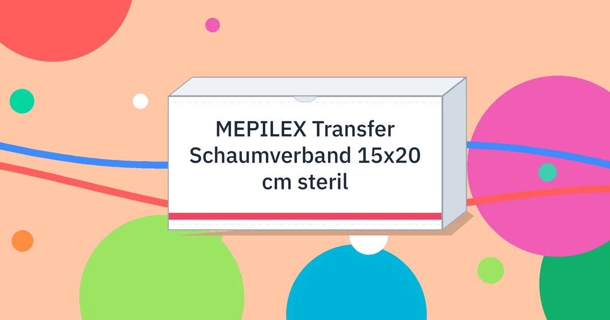 Symbolbild: Packung mit der Aufschrift MEPILEX Transfer Schaumverband 15x20 cm steril (PZN 14367916) – Verfügbarkeit und Bezug in Apotheken in Frankfurt am Main