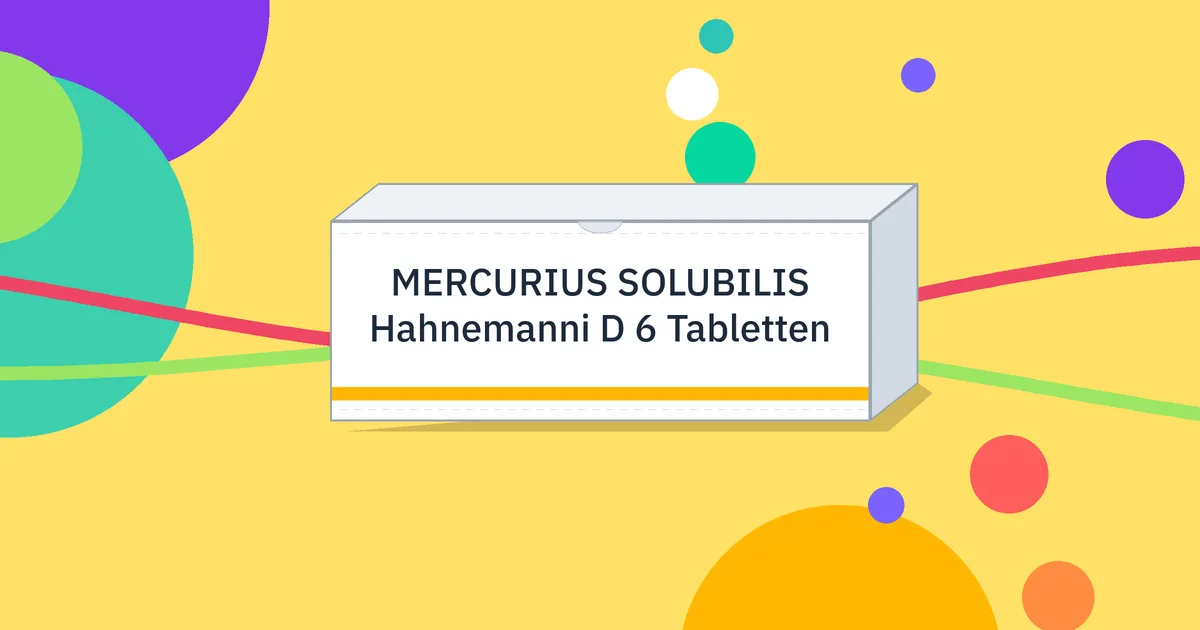 Symbolbild: Packung mit der Aufschrift MERCURIUS SOLUBILIS Hahnemanni D 6 Tabletten (PZN 01779126) – Verfügbarkeit und Bezug in Apotheken in Frankfurt am Main