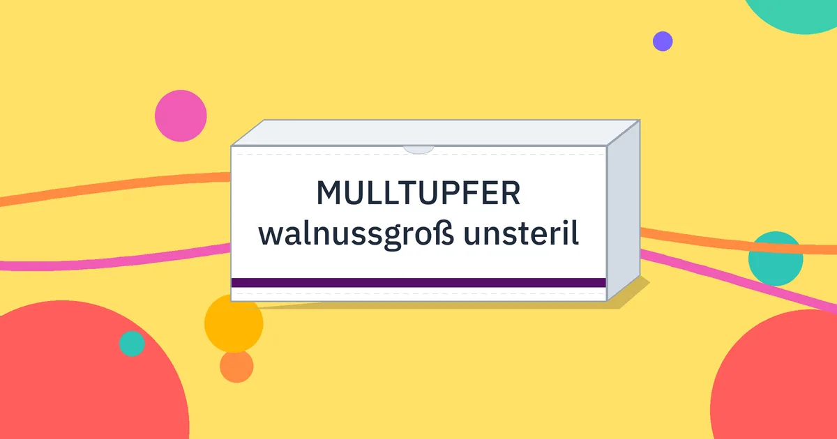 Symbolbild: Packung mit der Aufschrift MULLTUPFER walnussgroß unsteril (PZN 06961723) – Verfügbarkeit und Bezug in Apotheken in Frankfurt am Main
