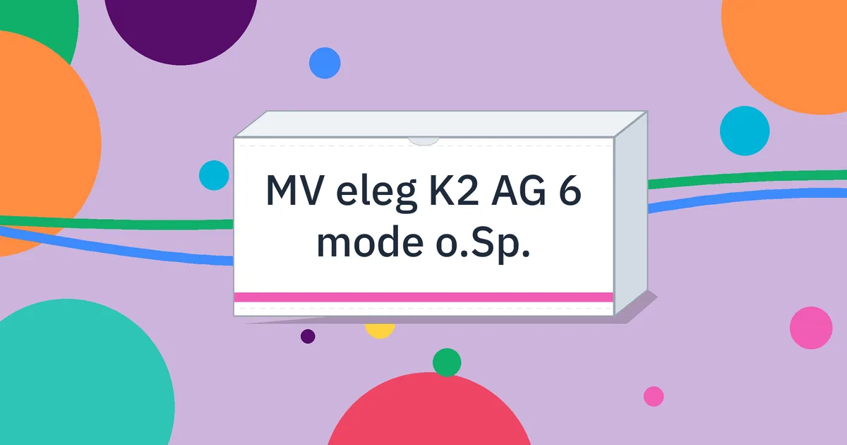 Symbolbild: Packung mit der Aufschrift MV eleg K2 AG 6 mode o.Sp. (PZN 04541939) – Verfügbarkeit und Bezug in Apotheken in Frankfurt am Main