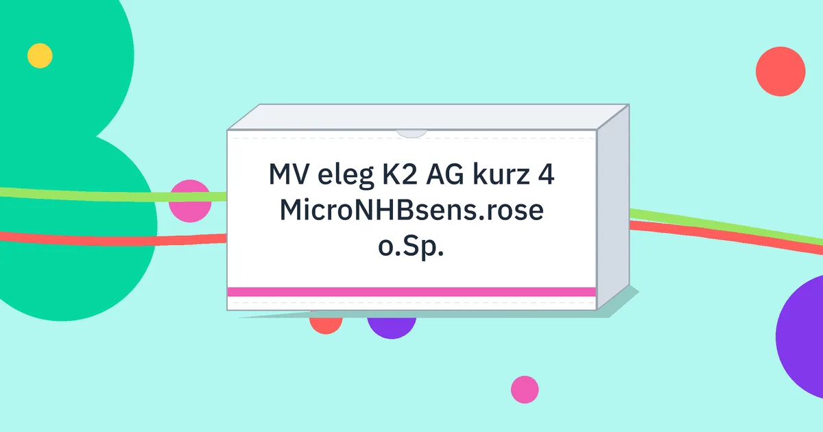 Symbolbild: Packung mit der Aufschrift MV eleg K2 AG kurz 4 MicroNHBsens.rose o.Sp. (PZN 15709537) – Verfügbarkeit und Bezug in Apotheken in Frankfurt am Main