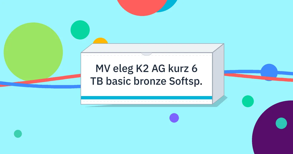 Symbolbild: Packung mit der Aufschrift MV eleg K2 AG kurz 6 TB basic bronze Softsp. (PZN 14717948) – Verfügbarkeit und Bezug in Apotheken in Frankfurt am Main