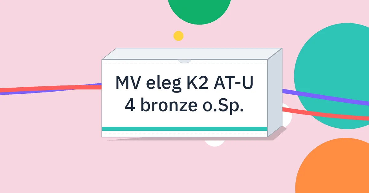 Symbolbild: Packung mit der Aufschrift MV eleg K2 AT-U 4 bronze o.Sp. (PZN 15288610) – Verfügbarkeit und Bezug in Apotheken in Frankfurt am Main