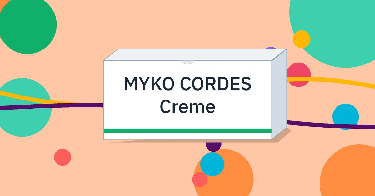 Symbolbild: Packung mit der Aufschrift MYKO CORDES Creme (PZN 06899088) – Verfügbarkeit und Bezug in Apotheken in Frankfurt am Main