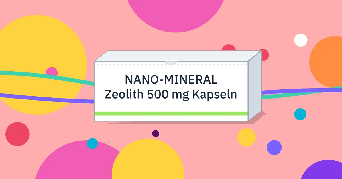 Symbolbild: Packung mit der Aufschrift NANO-MINERAL Zeolith 500 mg Kapseln (PZN 16686560) – Verfügbarkeit und Bezug in Apotheken in Frankfurt am Main