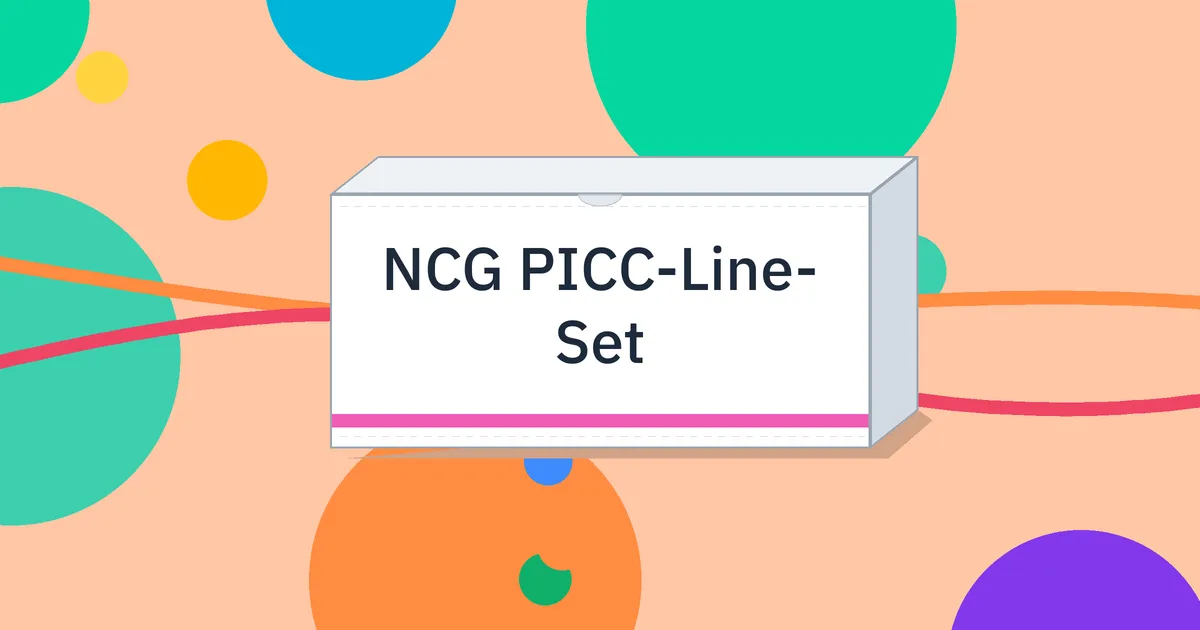 Symbolbild: Packung mit der Aufschrift NCG PICC-Line-Set (PZN 18242117) – Verfügbarkeit und Bezug in Apotheken in Frankfurt am Main