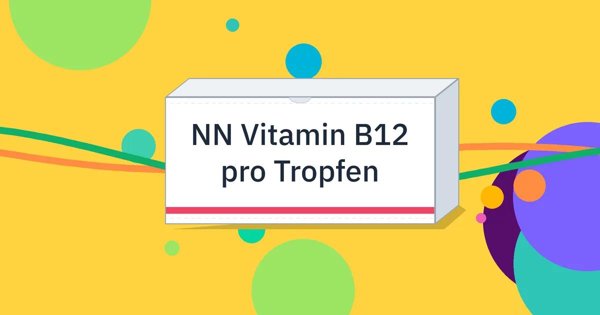 Symbolbild: Packung mit der Aufschrift NN Vitamin B12 pro Tropfen (PZN 15376981) – Verfügbarkeit und Bezug in Apotheken in Frankfurt am Main
