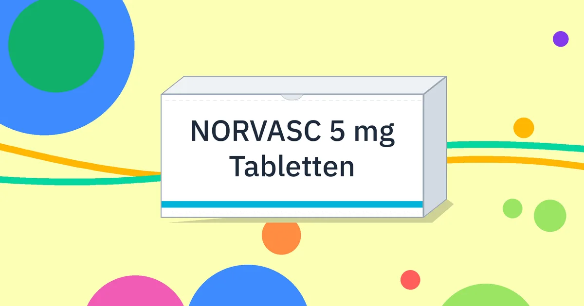 Symbolbild: Packung mit der Aufschrift NORVASC 5 mg Tabletten (PZN 05500718) – Verfügbarkeit und Bezug in Apotheken in Frankfurt am Main