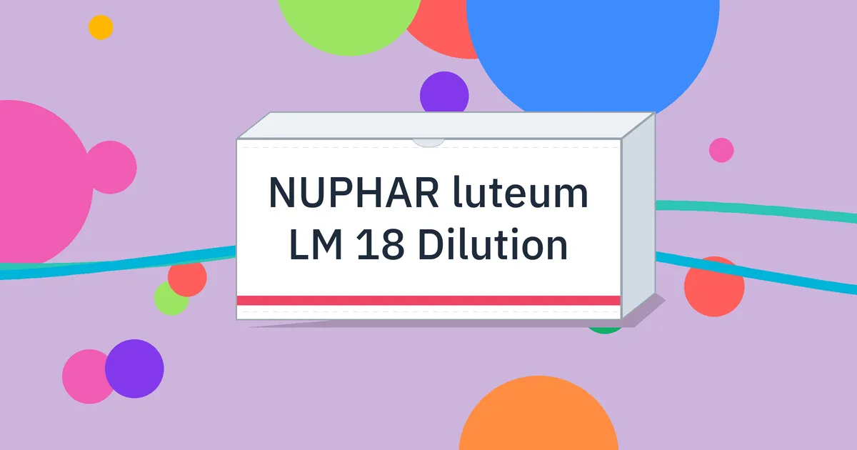 Symbolbild: Packung mit der Aufschrift NUPHAR luteum LM 18 Dilution (PZN 13620572) – Verfügbarkeit und Bezug in Apotheken in Frankfurt am Main