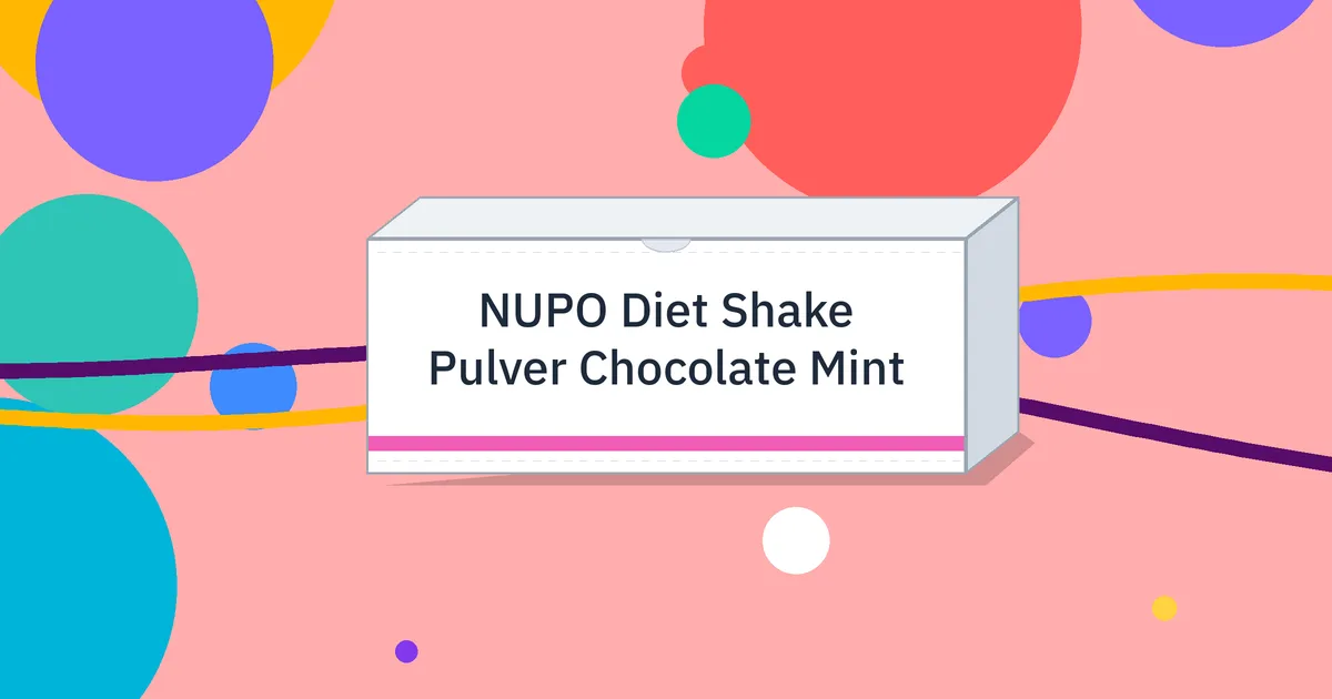 Symbolbild: Packung mit der Aufschrift NUPO Diet Shake Pulver Chocolate Mint (PZN 20894809) – Verfügbarkeit und Bezug in Apotheken in Frankfurt am Main