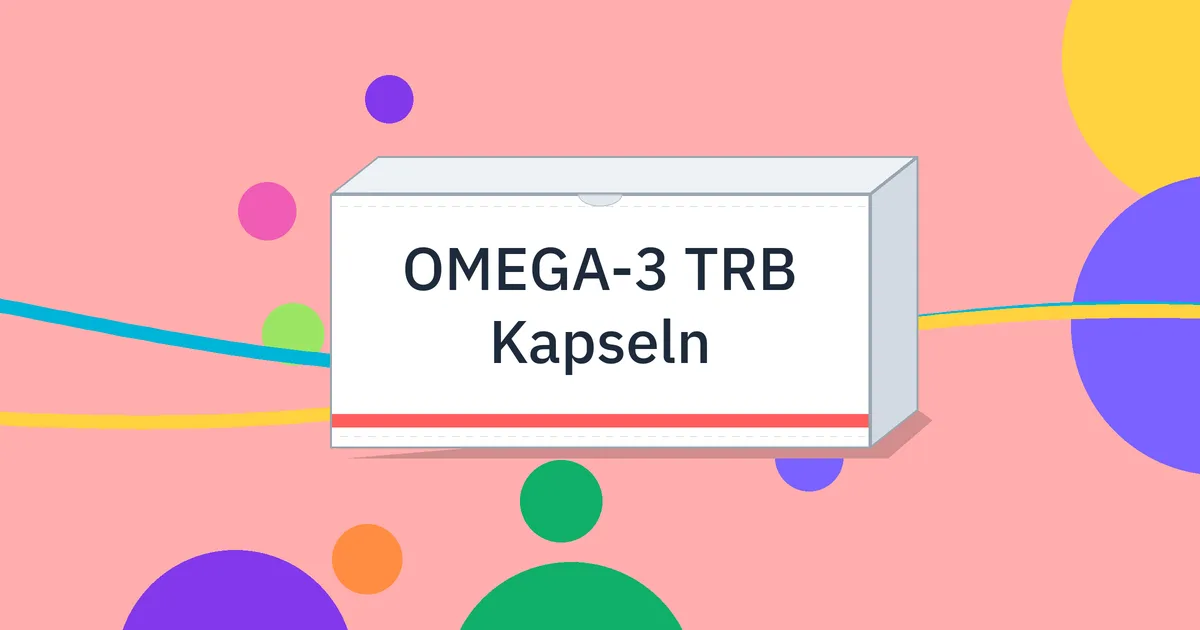 Symbolbild: Packung mit der Aufschrift OMEGA-3 TRB Kapseln (PZN 11486135) – Verfügbarkeit und Bezug in Apotheken in Frankfurt am Main